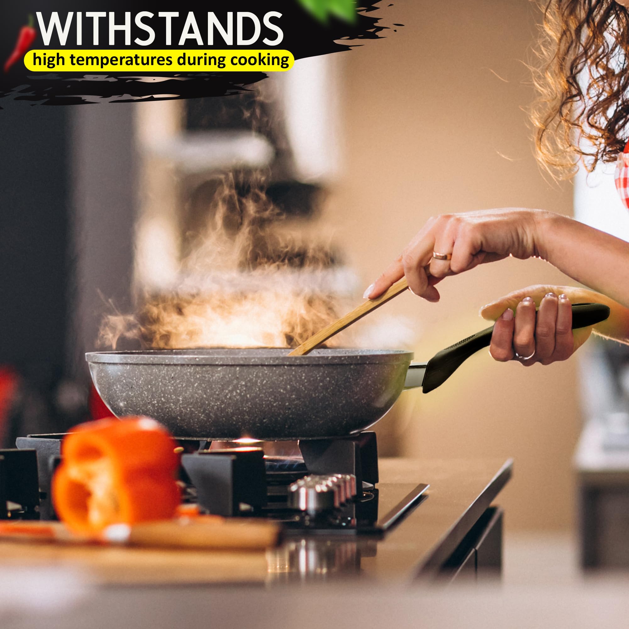 Cook Ware Pans Replacement Grip Handle - Removable Handle Cookware Pot Lid Handle Knob Removable Handles Pan Handle Grip Detachable Handle Cookware Pots and Pans with Removable Handles Screw on Handle
