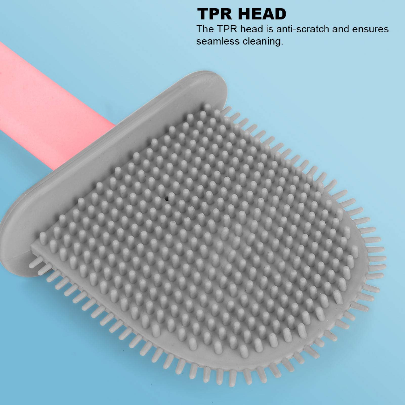 Emoshayoga Creative Toilet Brush Brush Set for Decration(Pink)