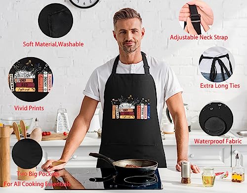 Singer Taylor Album Apron for Women with Pockets,Womens Aprons Waterproof Cooking Aprons with Adjustable Neck Strap and Long Ties for Swift Fans,