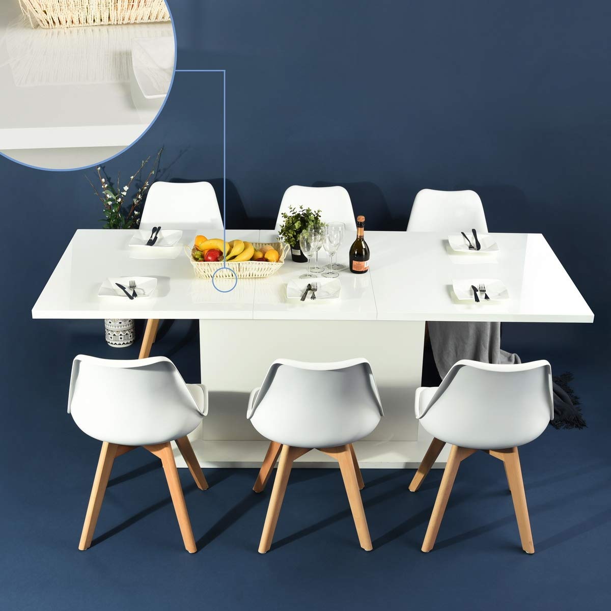 CozyCasa Worm & Caterpillar Killer Insecticide/Pesticide Spaces for Kitchen Restaurant Home Office White Meeting Table, Seat for 4-8, Only Table Included 100pack