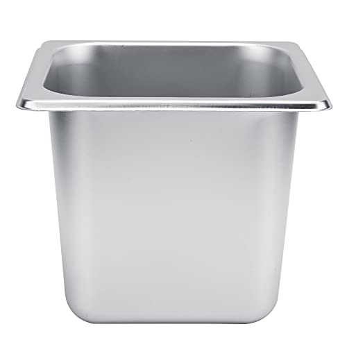 Steam Pan,Steamer Table Chafer Pan,2.2L Square Food Bowl Buffet Basin Plate Stainless Steel Food Container for Buffet, Catering,15cm Height