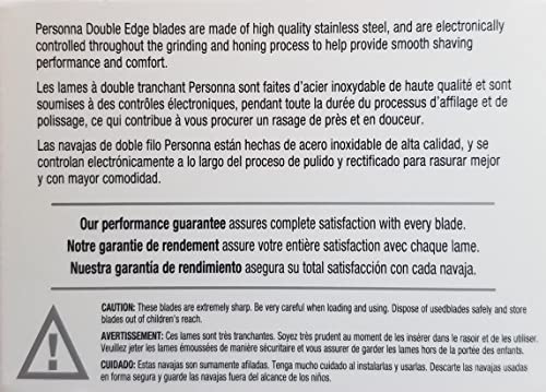 Personna Double Edge Razor Blades in White Wrapper 100 count