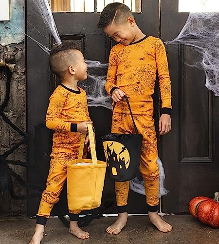 Burt's Bees Baby Baby Boys' Pajamas, Tee and Pant 2-Piece Pj Set, 100% Organic Cotton, Spider Webs