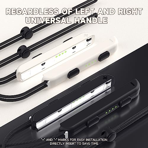 Joycon Wrist Straps for Switch, Replacement for Joy Con Strap 4 Pack, Adjustable Switch Joycon Wrist Strap(Black and White)