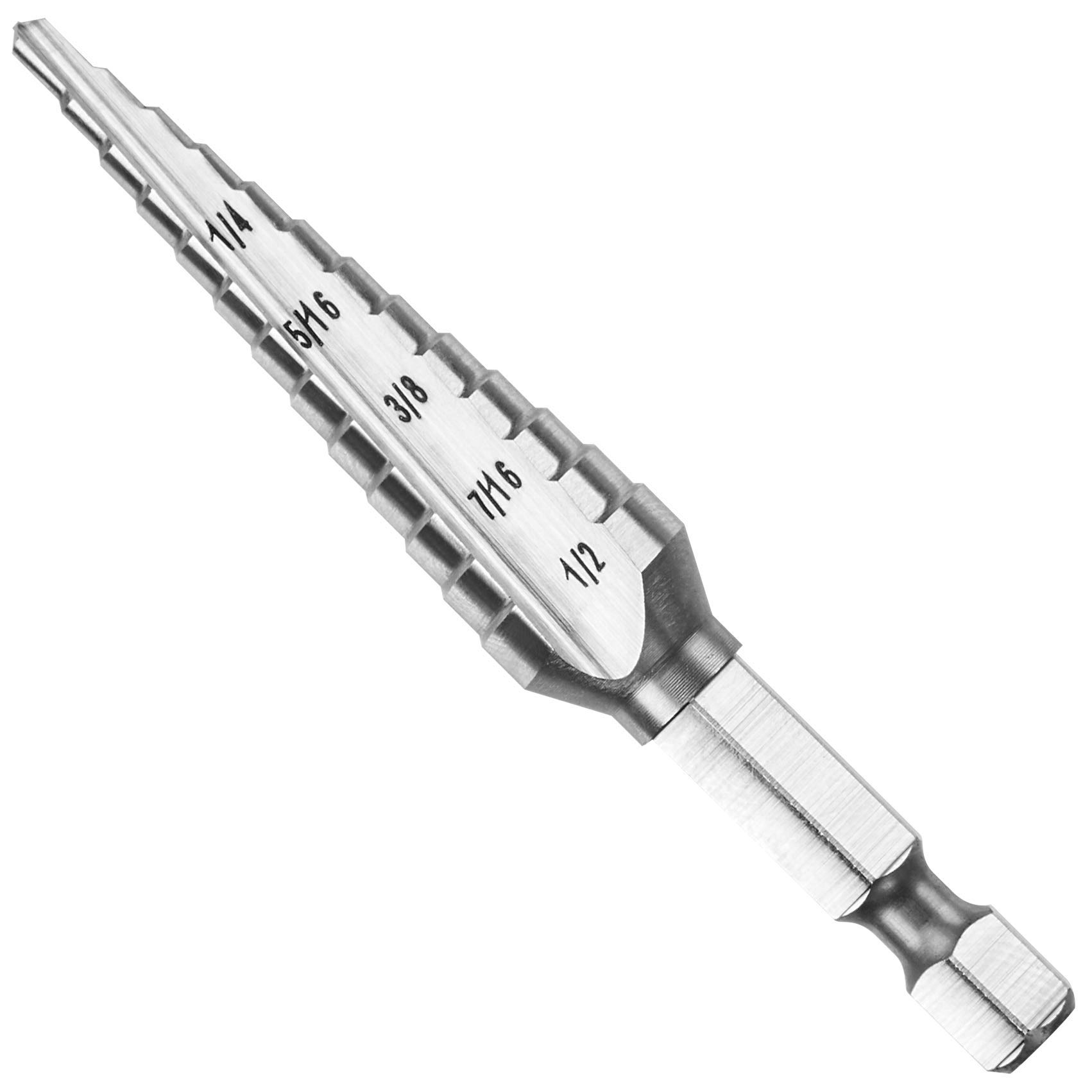 Bosch IMSDC1 1/8 In. to 1/2 In. High-Speed Steel Turbo Impact Step Drill Bit