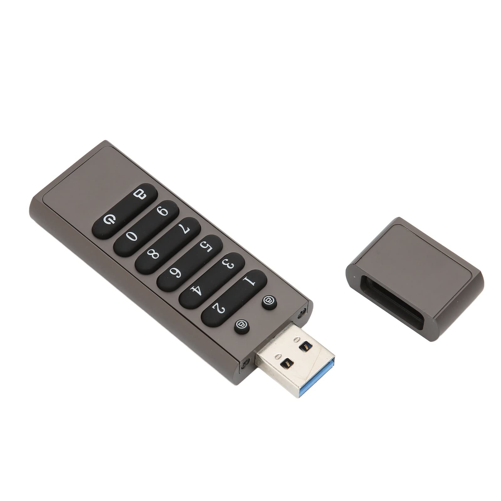 Encrypted USB Drive, Quick Password Flash Drive, Auto Lock Key USB Flash Drive for Research and Development Institutions for Government Financial Purposes (128GB)