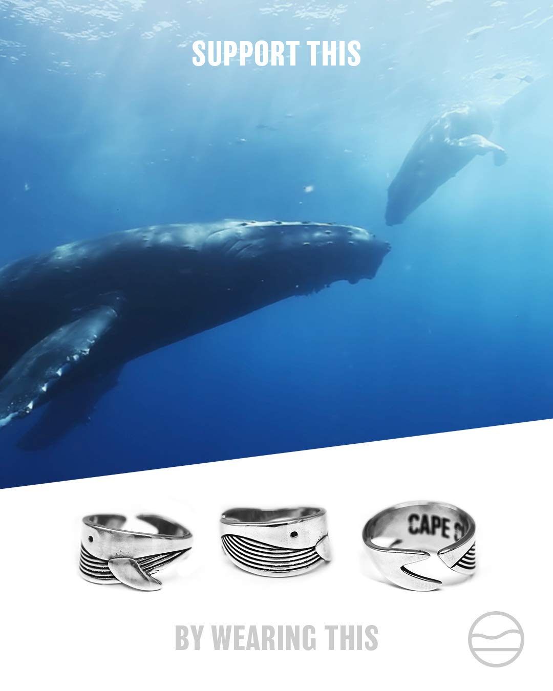 Cape Clasp Whale Ring