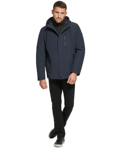 Calvin Klein Men's Arctic Faille 3 in 1 Systems Jacket, True Navy, X-Large