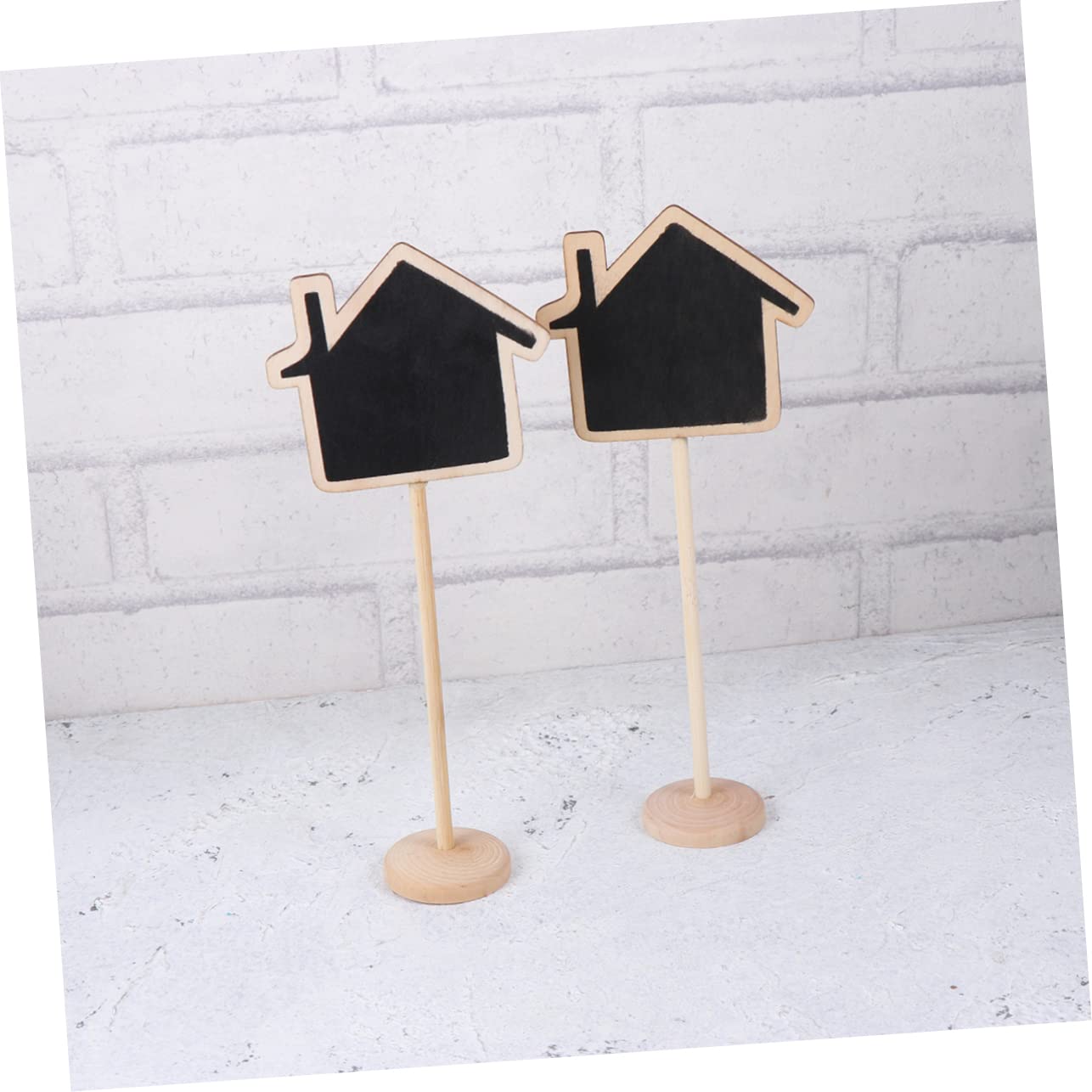 Ciieeo 10pcs Chalkboard Display Sign Message Chalkboard Table Number Message Board Signs Table Number chalkboards Writing Board Mini Blackboard Wedding Signs Dining Table Wooden Easel