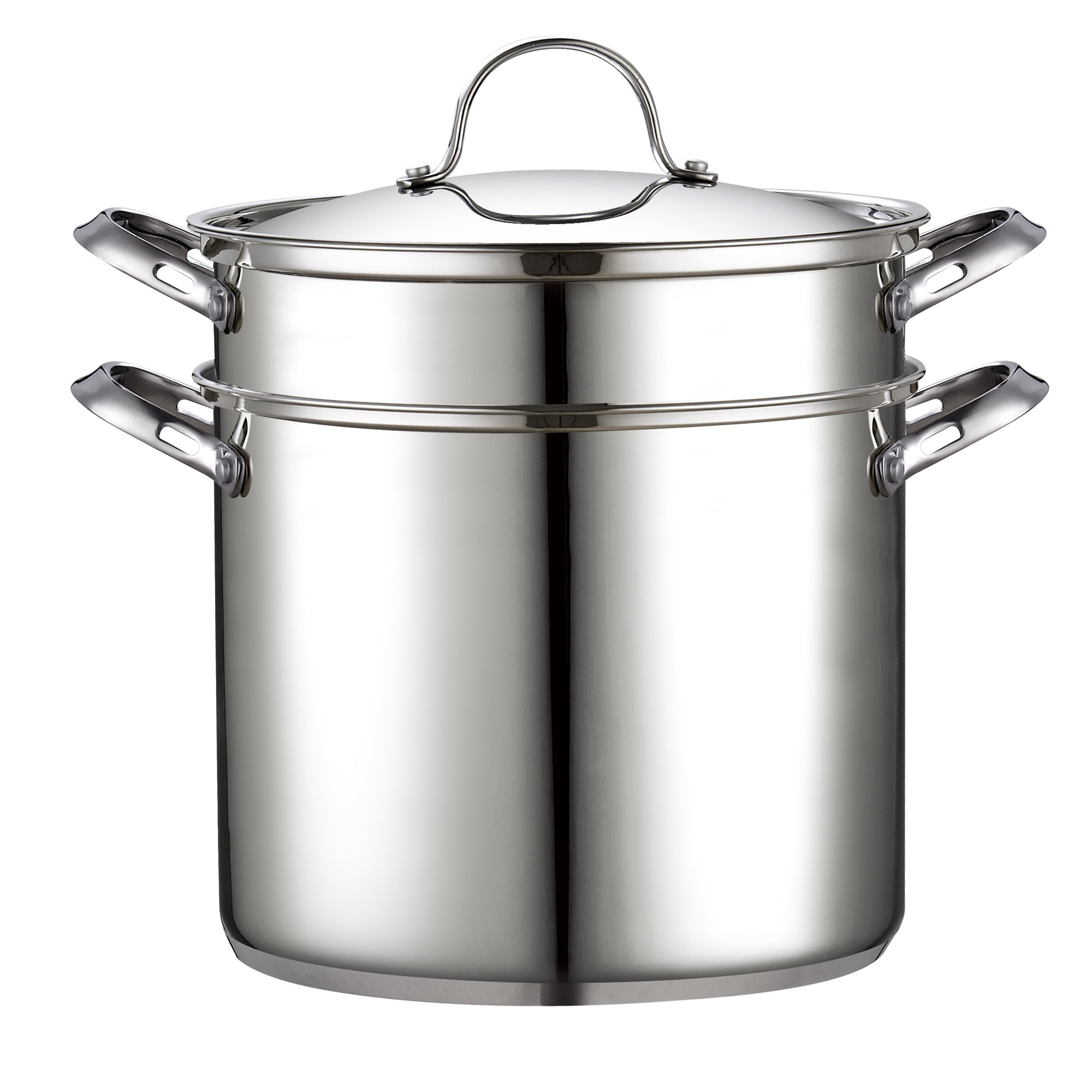 Cooks Standard Professional Stainless Steel Cookware Set 8PC, 8 PC, Silver & - 2568 Cooks Standard Classic 4-Piece 12 Quart Pasta Pot Cooker Steamer Multipots, Stainless Steel