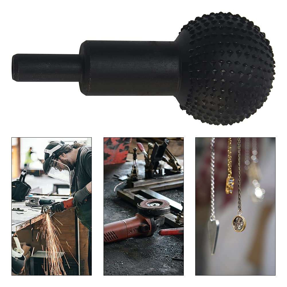 GEZICHTA Extreme Sphere Rotary Drilling Bits Grinding Head Rotary Grinding Head Woodworking Attachment Rotary Burr Grinding Head for Wood Marking, Carving, Engraving(40mm)(Black,Size:40mm)