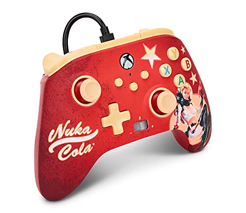 PowerA Enhanced Wired Controller for Xbox Series X|S - Fallout: Nuka Cola, Detachable 10ft USB-C Cable, Mappable Buttons and Rumble Motors, Officially Licensed for Xbox