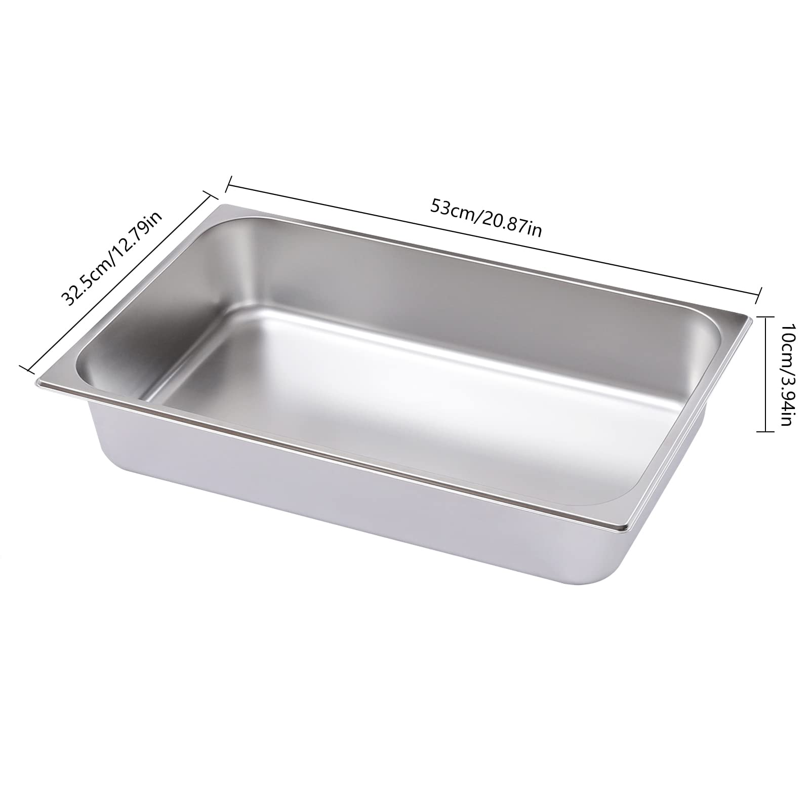 DNYSYSJ Electric Chafing Dish, 14L/14Q Commercial Chafing Dish Buffet Set Food Warmer Chafers and Buffet Warmers Chaffing Server Set for Dining Parties Wedding, Stainless Steel+PC (14L, 1 Tray)