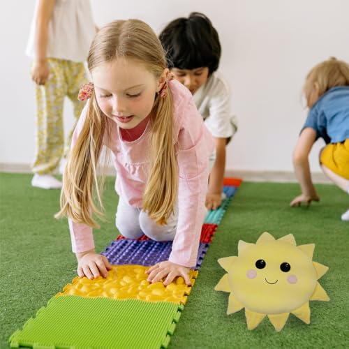 KINREX Yellow Sun Plush β Cheerful Cuddly Sun Stuffed Toy and Pillow for Kids, Bright Soft Sun Plushie, Perfect for Nursery and Playroom Decor, Measures 22 Inches