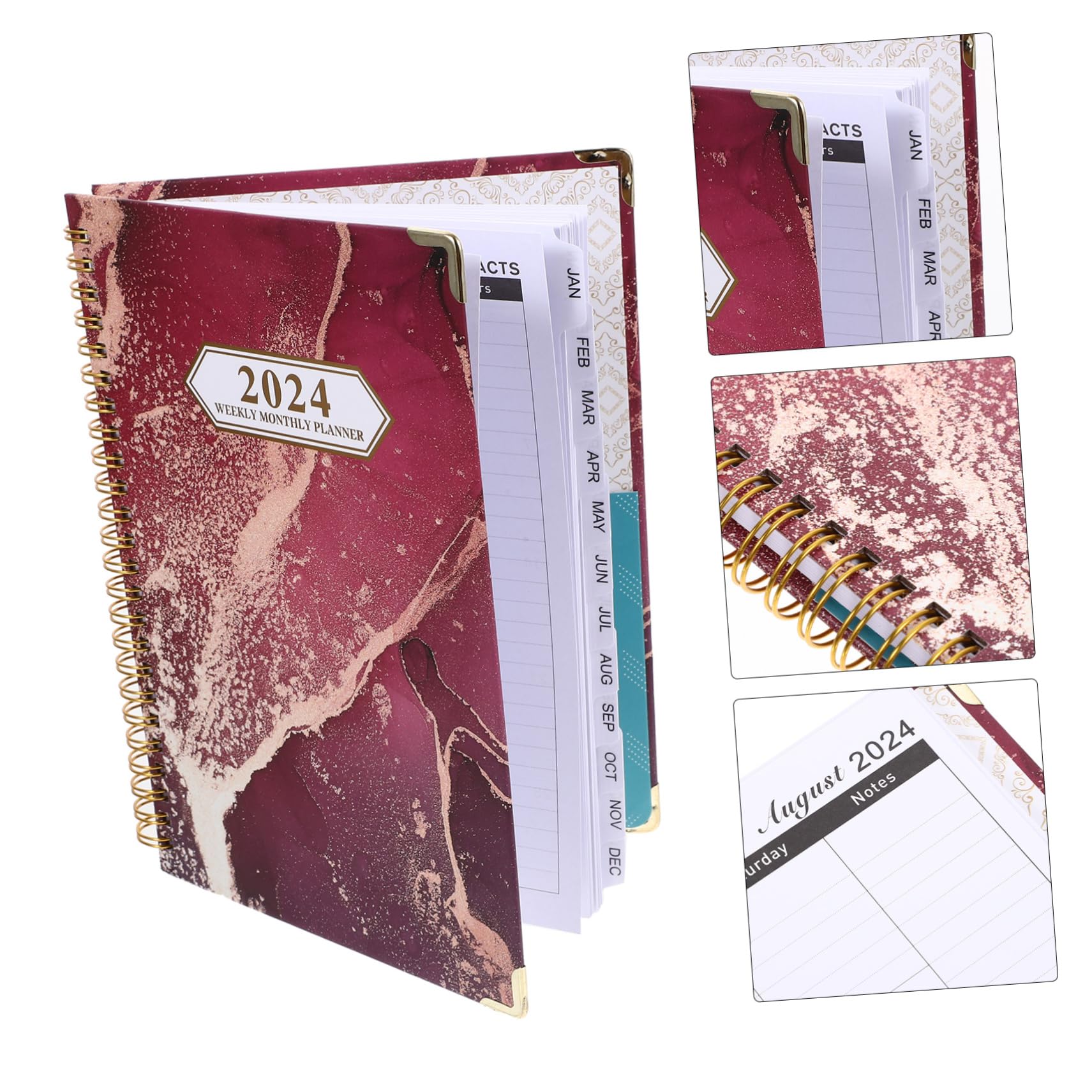 Ciieeo office schedule notepad daily writing notebook spiral schedule notepads agenda notepad calendar notepad planning note book english monthly planner decor portable Paper b01 Journal
