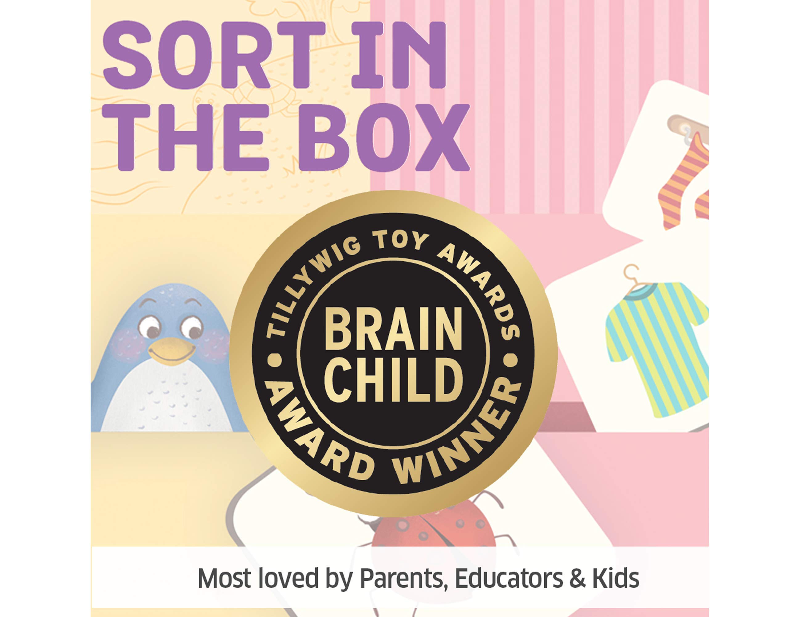 Chalk and Chuckles Sort in The Box - Fun Sorting and Matching Learning Activity for Kids Ages 3-6 - Smart Learning Educational Toys from Family Games for 3, 4, 5, 6 Years Old Boys and Girls