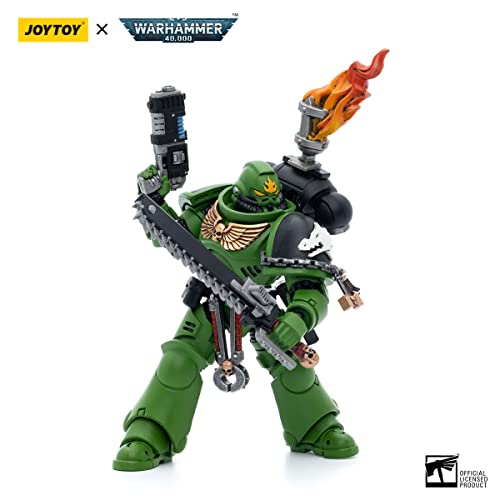 JOYTOY 1/18 Action Figures Warhammer 40K Mecha Model Salamanders Assault Intercessors Sergeant Tsek'gan