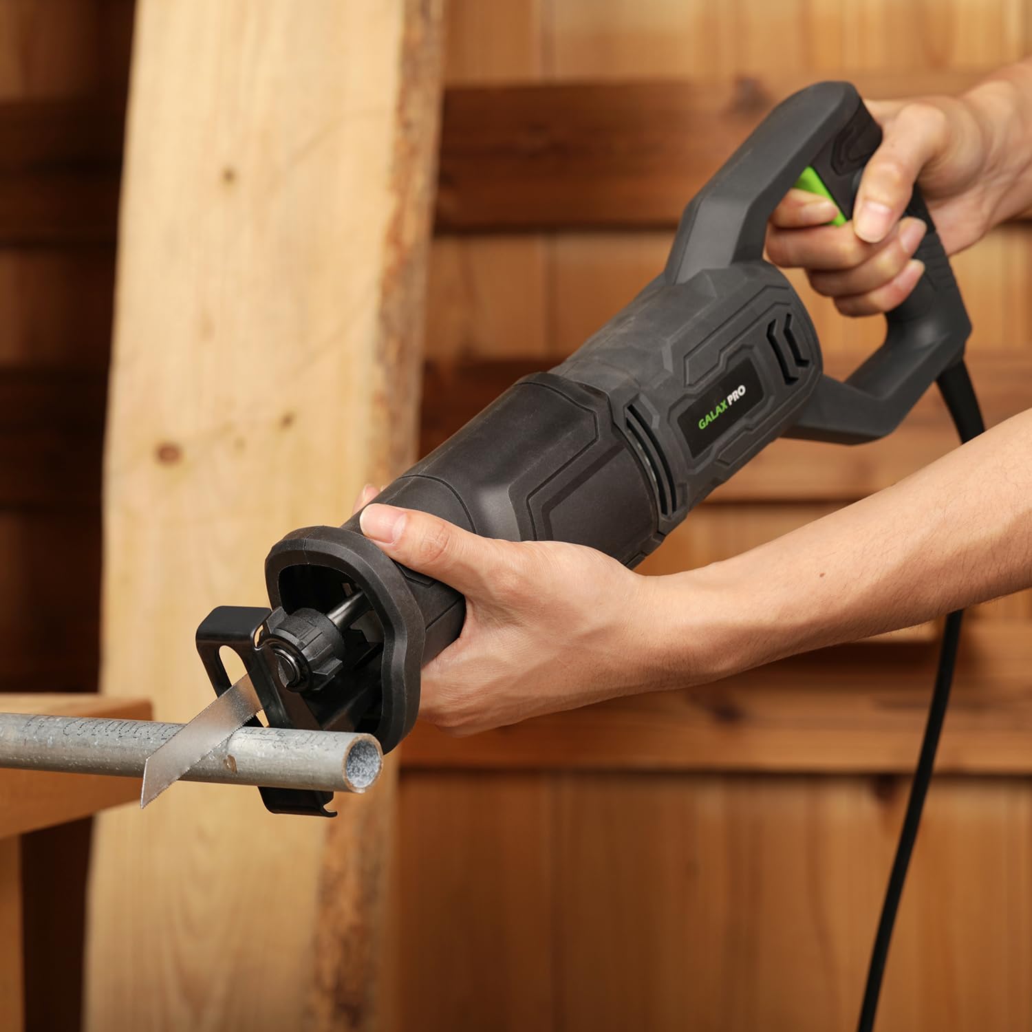 GALAX PRO 120V Reciprocating Saw, 6.0 Amp Variable Speed Corded Reciprocating Saw with 4/5" Stroke Length, 0-3000SPM and 6" Max for Wood, Metal, PVC Pipe Cutting