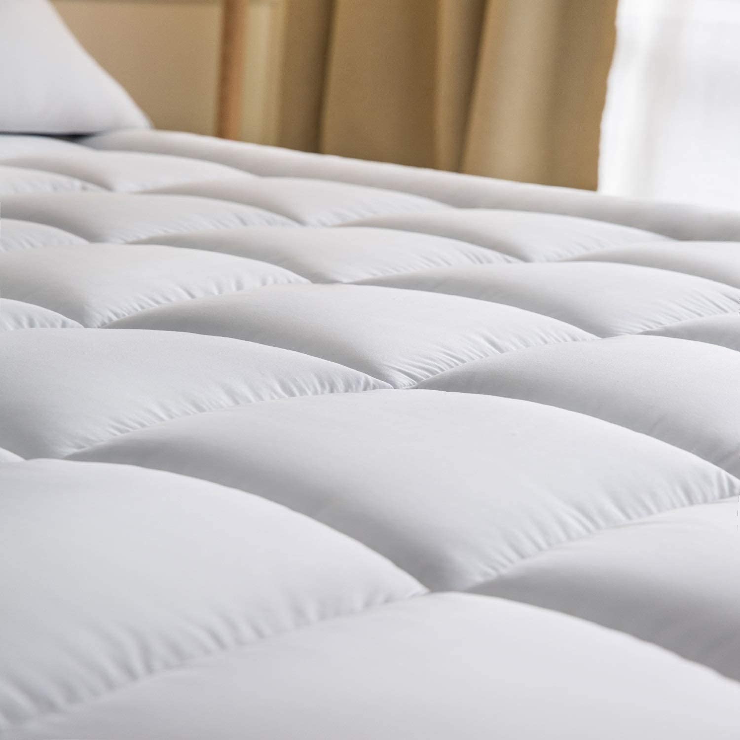 Niagara Waterproof Mattress Topper Twin - Microfiber Fabric Mattress Pad - Thick Breathable Pillow Top Mattress Pad for Back Pain Relief - Deep Pocket Fits 8-20 Inches Mattress (39x75 Inches)