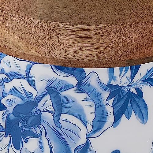 Park Designs Patricia Heaton Home Blue Floral and Flitter Canister Set of 2