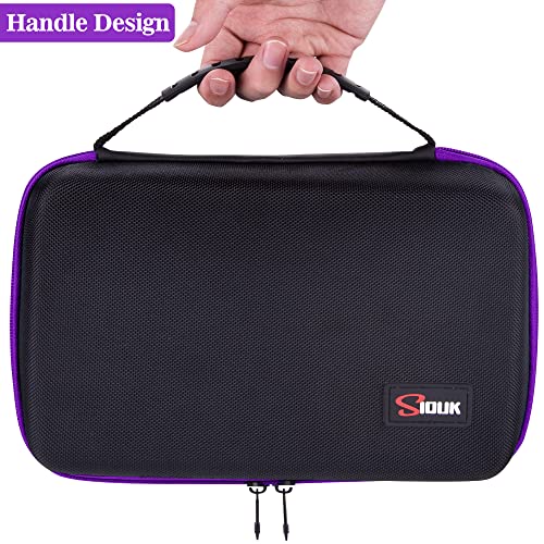 SIQUK Dice Storage Case Big Capacity DND Dice Case Dice Organizer Box with Handle and Double Removable Slotted Tray Dice Organizer Case for Dungeons & Dragons and Other RPG Table Gameļ¼ Violet