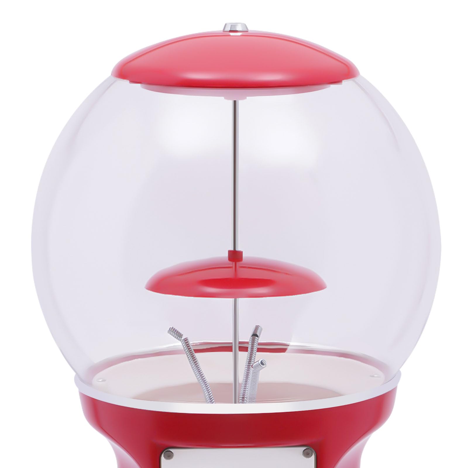 Commercial Vending Machines, Large Spin and Drop Gumball Machine Kids Twirling Style Candy Dispenser for Stores, Amusement Parks, Hypermarkets, Game Halls, Shopping Malls (Red)