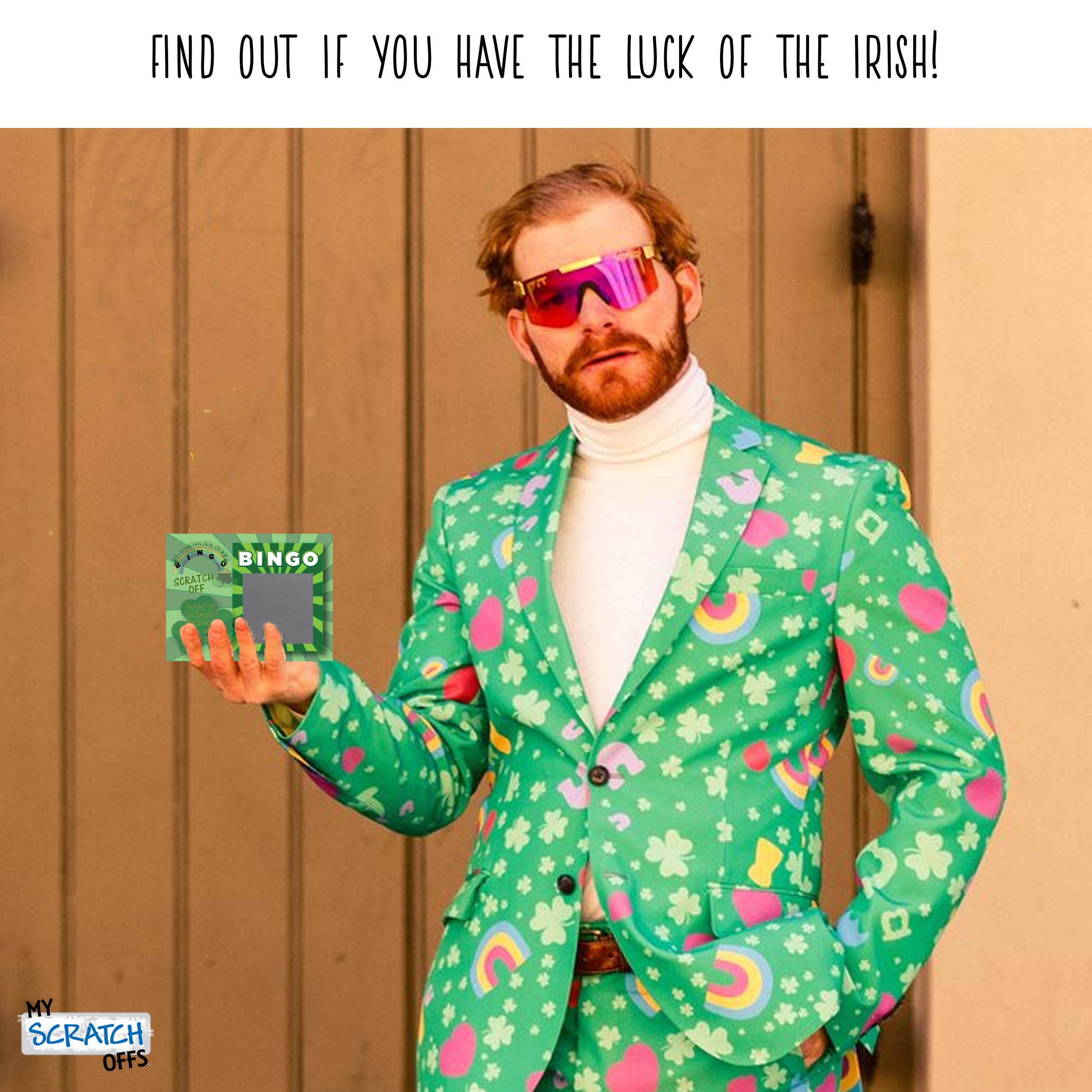 My Scratch Offs 26 Pack St. Patricks Day Scratch Off Cards St. Pattys Days Shamrock for Bingo Cards, Party Favors, Game Cards