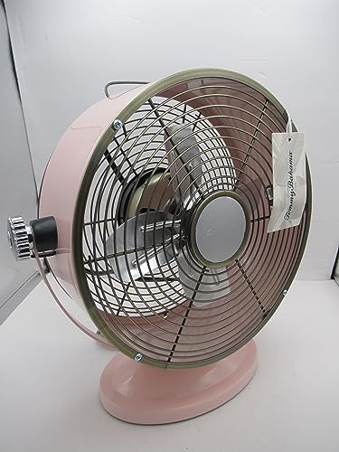Retro Pedestal Desk Fan with Pivot Head 2 Speed 12 INCH