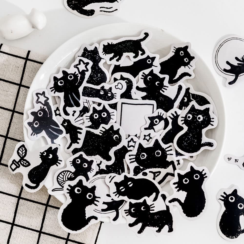 Obujopal Small Cute Cat Stickers for Scrapbooking Bullet Journal DIY Decoration Journaling Planners Suitcase Diary Notebooks, Album Laptop Phone Case Art Craft, 45 Designs…
