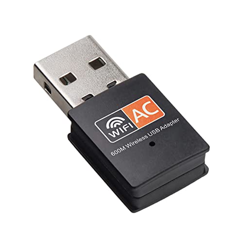 Dual Band USB WiFi Adapter 2.4/5Ghz Wireless AC600 Mbps Mini WiFi Dongle PC Network Card Wireless Network Card Support Laptop/Desktop/PC MAC Book Windows Notebook