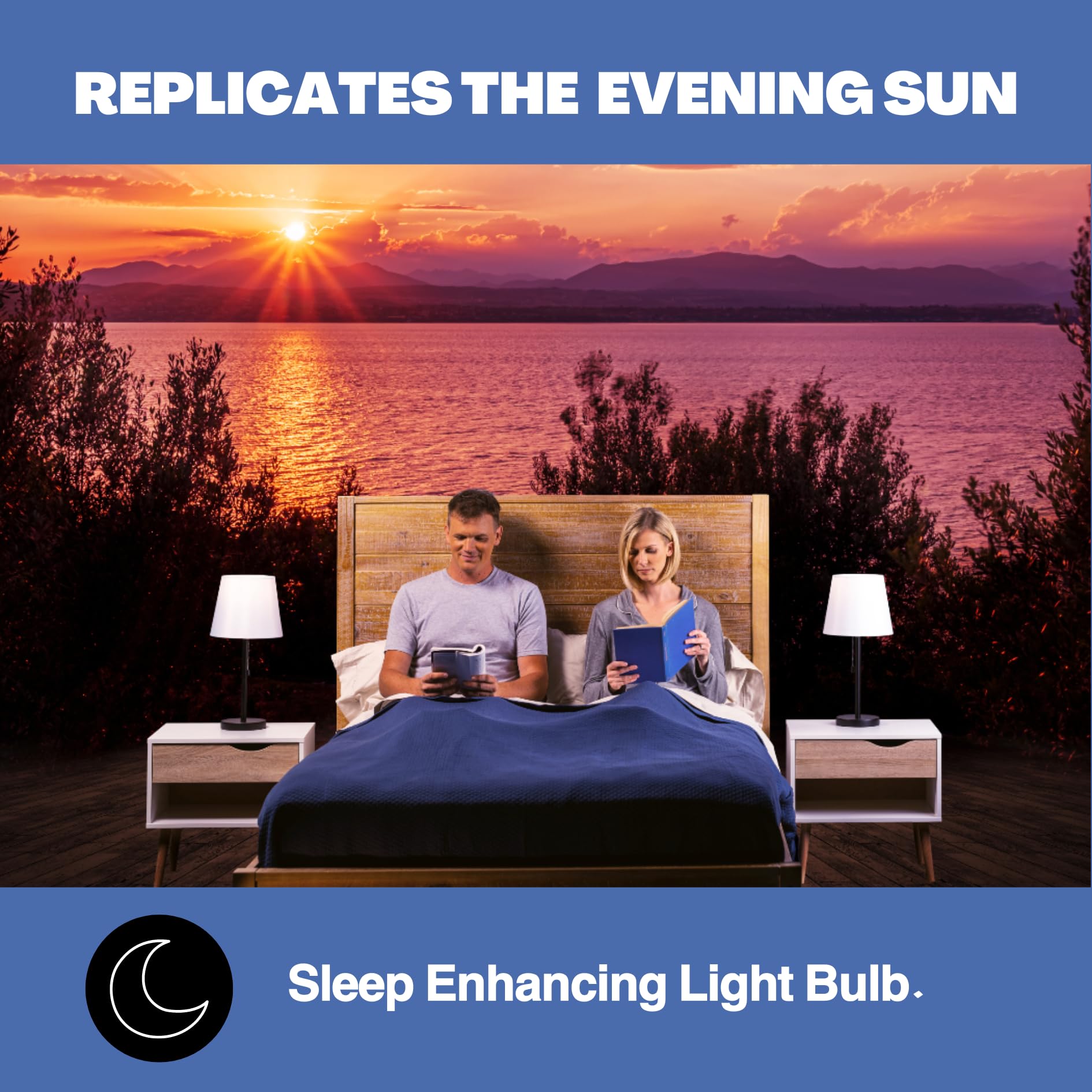 Low Blue Sleep Light Bulb - NorbSLEEP Low-Blue Light Bulb for Bedtime, Evening and Night, for Restful, Healthy Sleep for All Ages (Baby, Children, Adults), Produces Natural Melotonin (6W 1-Pack)