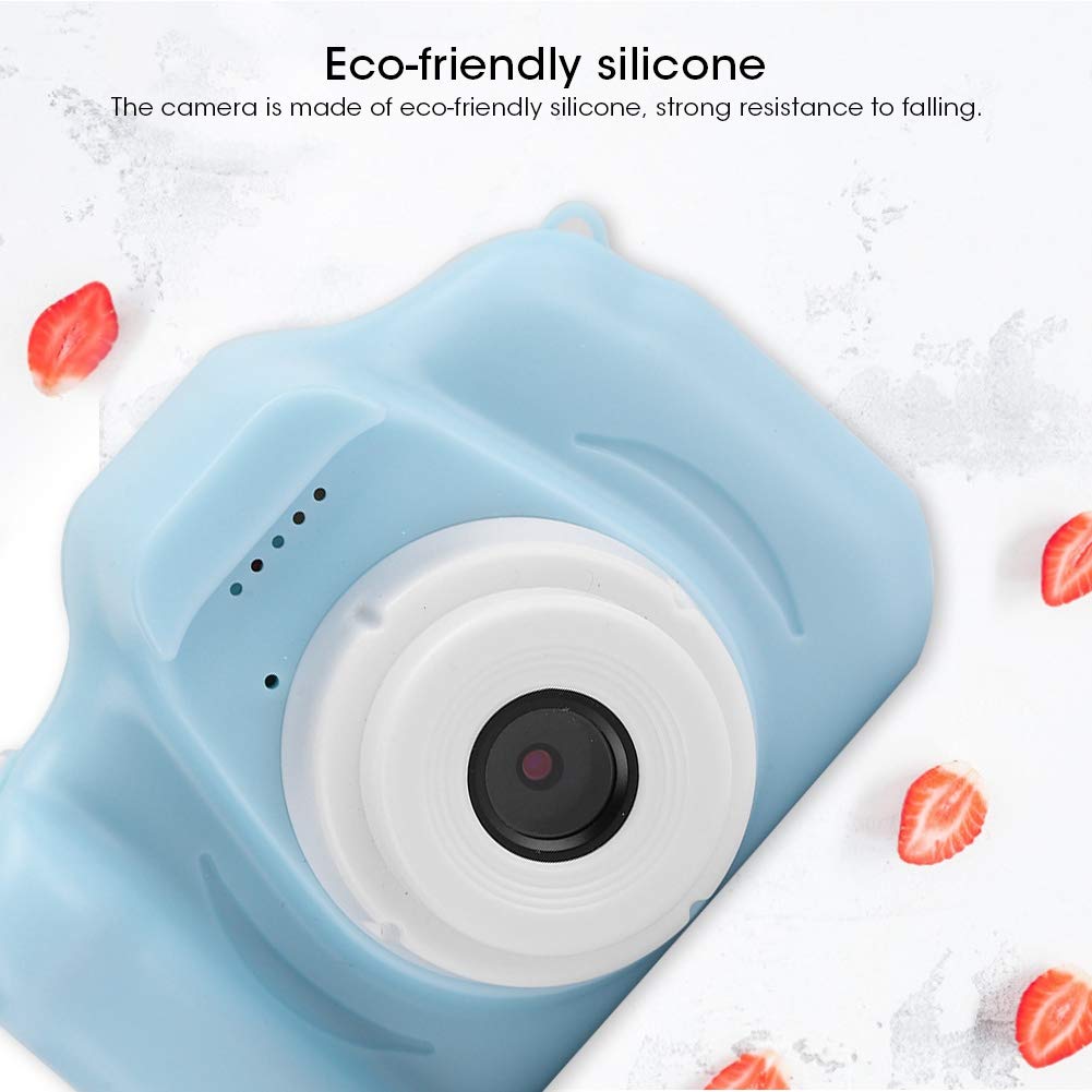Children Digital Video Camera, 2 Inch 1080P Portable Camera for Kids, Simple Operation Mini Camera Girls Toys (Blue - General Clear Version)