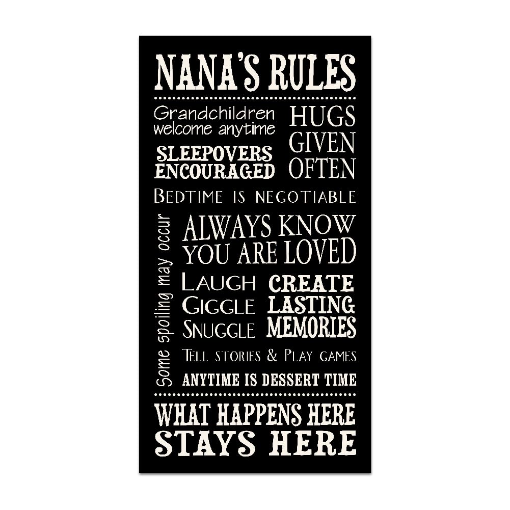 My Word! Nana's Rules Decorative Sign