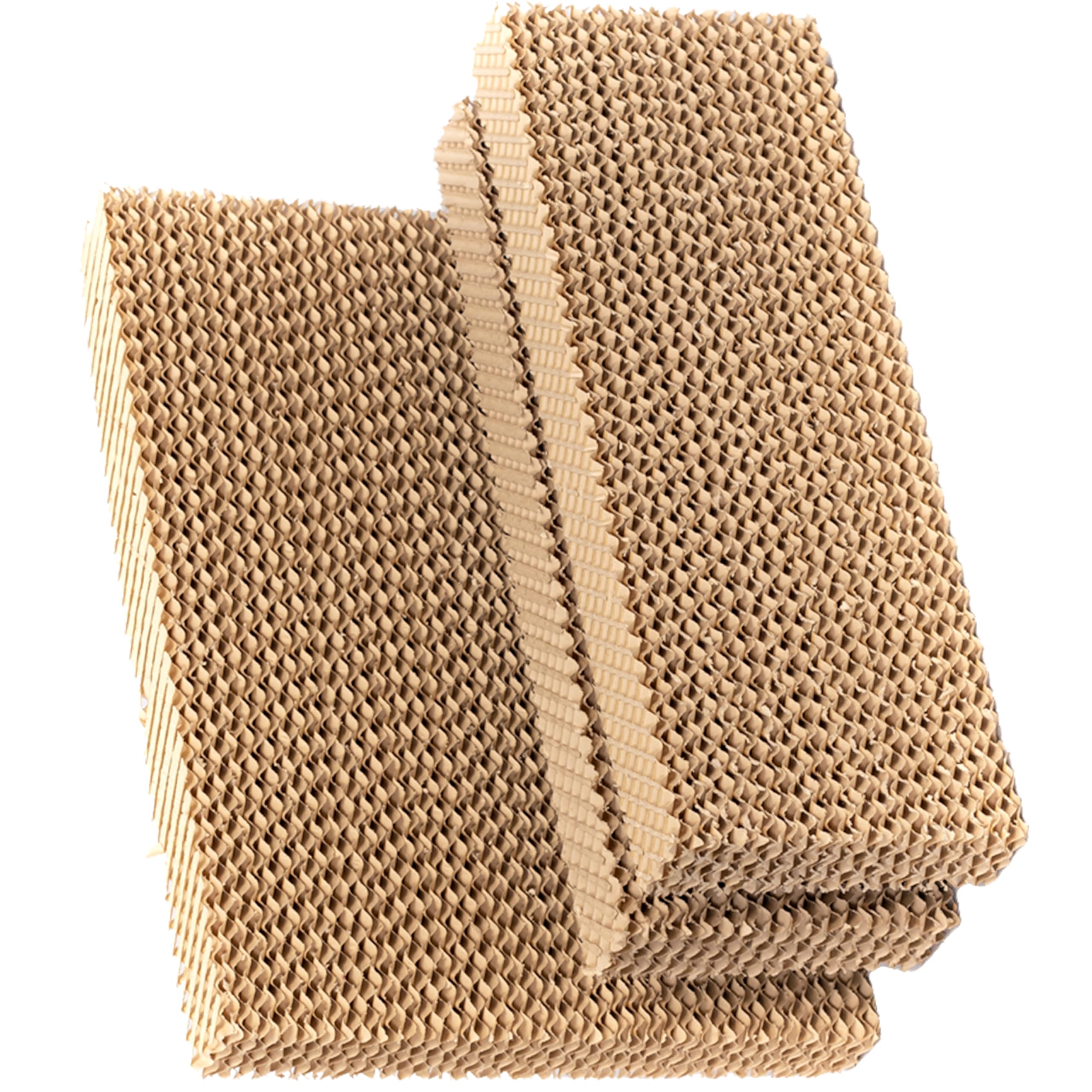 Hessaire Replacement Evaporative Cooler Pads - Swamp Cooler Replacement Pads Corrugated Build - Low Odor Xel50 Media Evaporative Cooling Pad for 1300 CFM Cooler Fan - 3 Panels, 21.75â x 10â & 18â