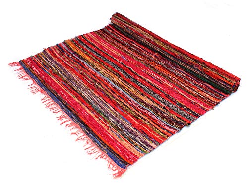 Handmade Braided Chindi Rug, Rag Rug, Area Rug, Carpet Rug, Runner Rug 3x5 Foot, 4x6 Foot, 5x7 Foot, Multi Color Rug (3x5 Foot)