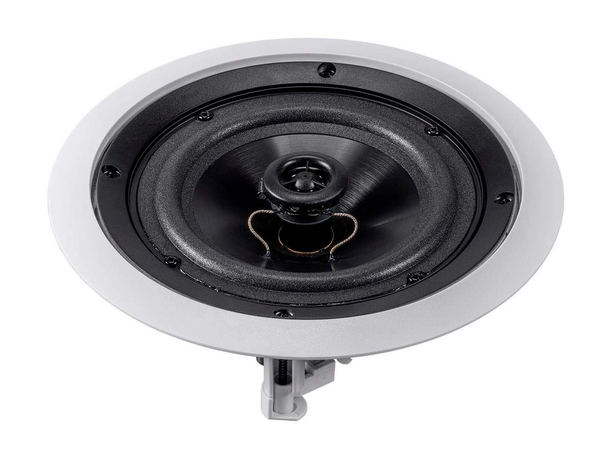 Monoprice 2-Way Polypropylene Ceiling Speakers - 6.5 Inch, Pair, With Paintable Grille - Aria Series