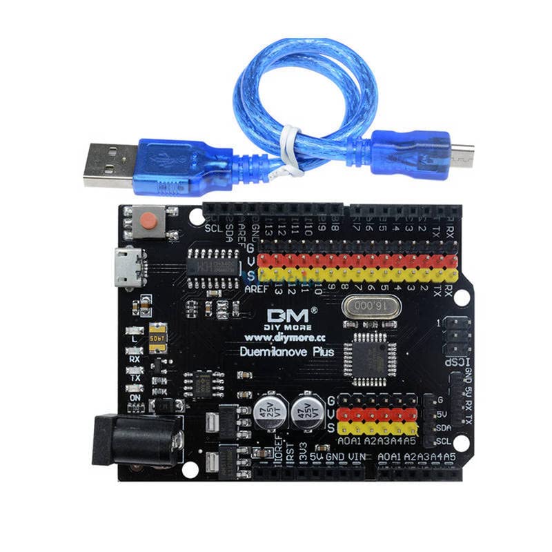 Duemilanove Plus Development Board CH340G ATmega328P Microcontroller Board FT232 I/O Micro Shiled Module for Arduino with Cable