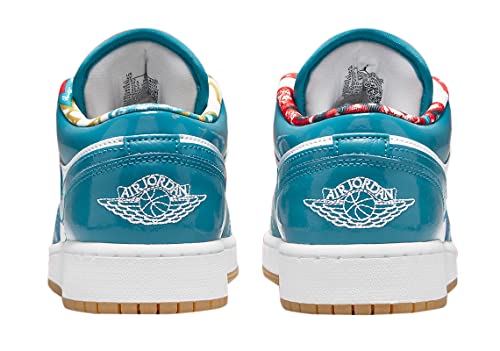 Jordan Big Kid's 1 Low SE Barcelona Cyber Teal/Cyber Teal-White (DM0589 400) - 4