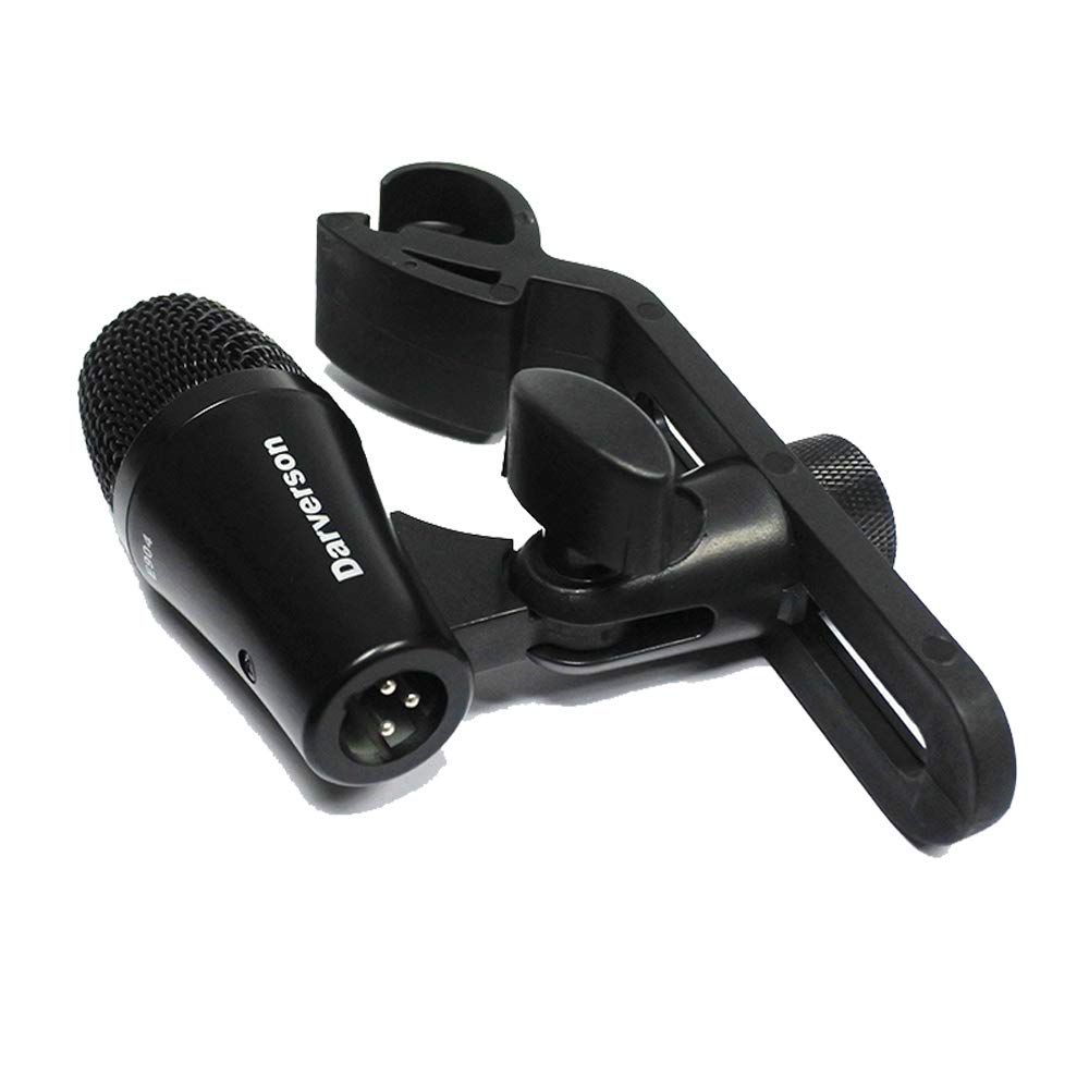 Cardioid Dynamic Tom Snare Drum Microphone Mic for Drum Kit Percussion Instrument Sound Pickup with Fixed Holder Mount