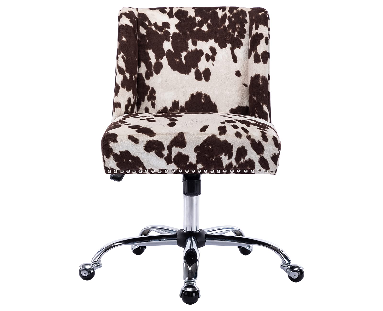 Kmax Home Office Desk Chair, Armless Modern Task Chair for Small Space, Cow
