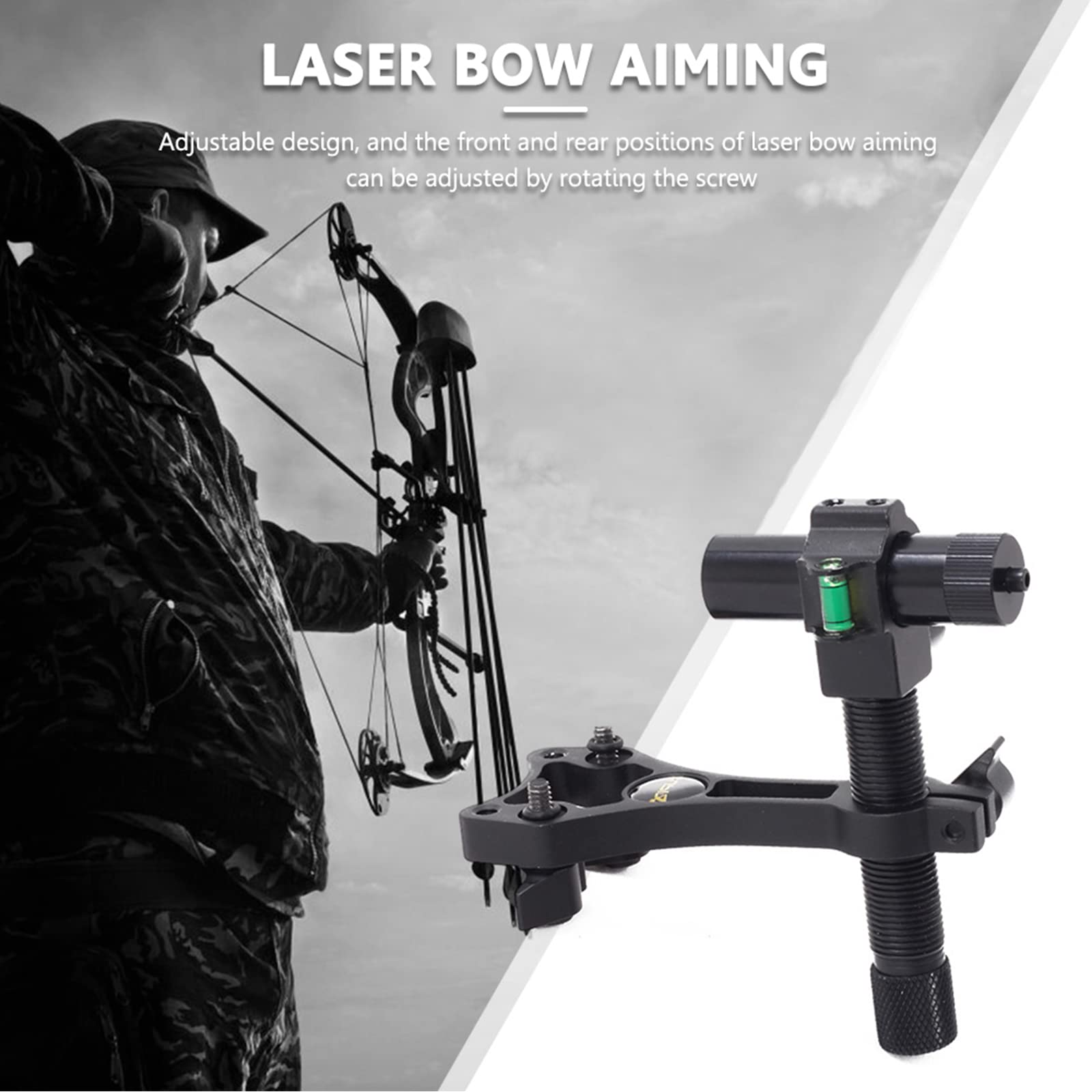 Compound Bow Red Sight TP117 Aluminum Center Aligner with 360 Degree Rotating Head and Body for Archery Hunting