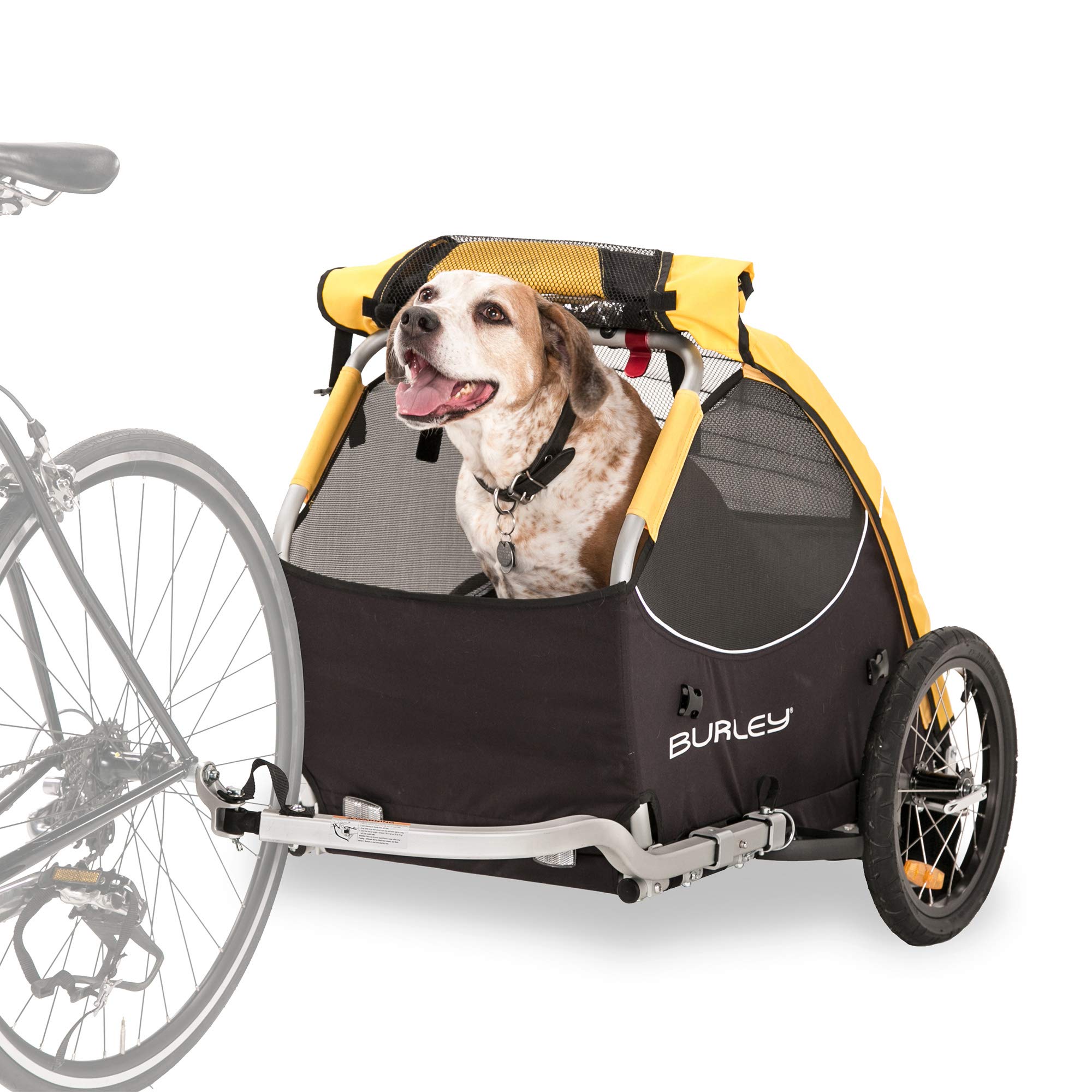 Burley Design Tail Wagon Bike Trailer, Yellow/Black, 16-Inch