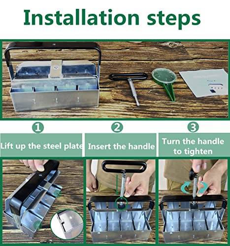 Soil Block Maker Upgraded 8PCS 2in Manual Seed Blocker with Comfort-Grip Handle Soil Blocking for Seed Start Garden Soil Potting Soil for Outdoor Plants Used Repeatedly (7.7in*4in)