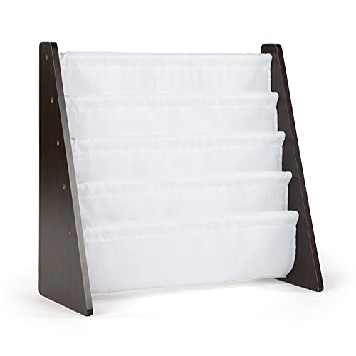 Humble Crew, Black with White Extra-Large Supersized Storage Organizer, Plastic Bins & Espresso/White Kids Book Rack Storage Bookshelf, 4 Tiers