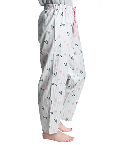 Hanes Women's 2-Pack Solid and Pattern Sleep Pajama Pant Set, Black/Dragonfly, Petite/X-Small