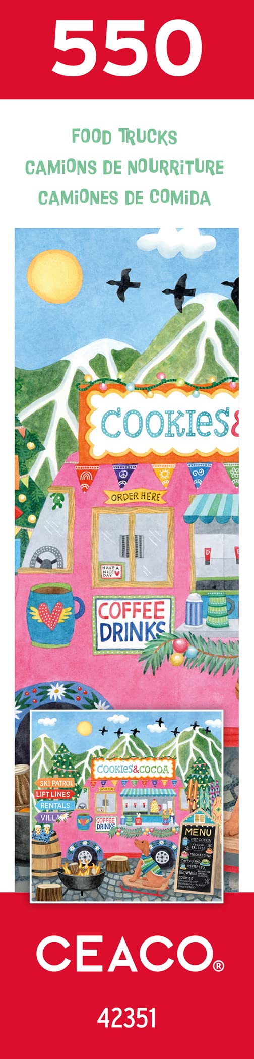 Ceaco - Food Trucks - Festive Food Truck - 550 Piece Jigsaw Puzzle