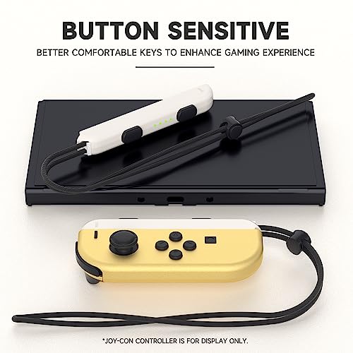 Joycon Wrist Straps for Switch, Replacement for Joy Con Strap 4 Pack, Adjustable Switch Joycon Wrist Strap(Black and White)