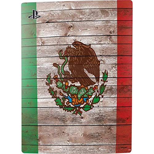 Skinit Decal Gaming Skin Compatible with PS5 Bundle - Mexican Flag Dark Wood Design