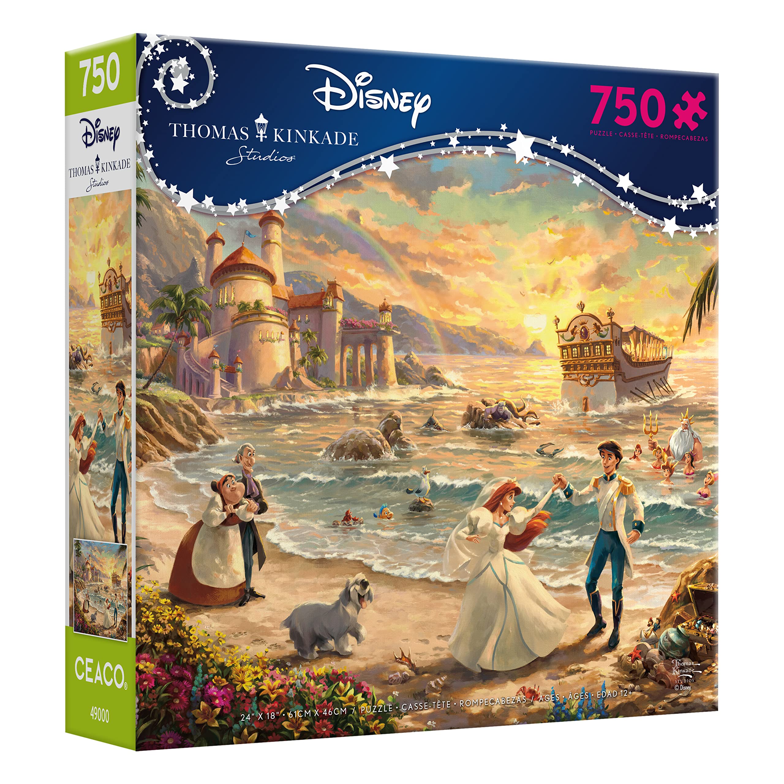 Ceaco - Thomas Kinkade - Celebration of Love - The Little Mermaid - 750 Piece Jigsaw Puzzle