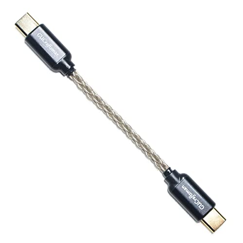 GUCraftsman USB C Type C to Type C Headphone Amplifier Cable 6N Single Crystal Silver for FiiO BTR5 Q1 Q3 Q3s Qudelix 5K xDuoo Link2 XD-05PLUS E1DA 9038G3 9038S 9038D Lotoo PAW S2¡